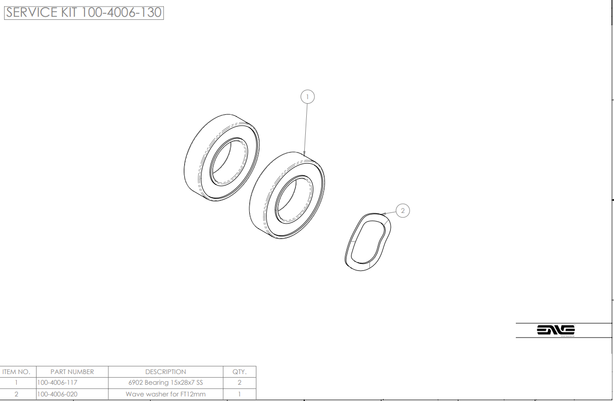 Innerdrive Hubshell Bearing Kit – ENVE Composites USA